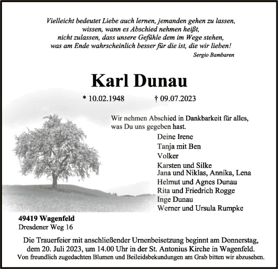 Traueranzeigen der letzten 14 Tage | Trauer.de