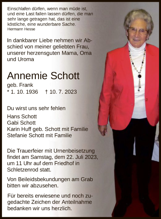 Traueranzeigen der letzten 14 Tage | Trauer.de