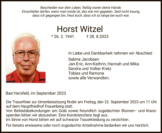 Traueranzeigen | Trauer.de