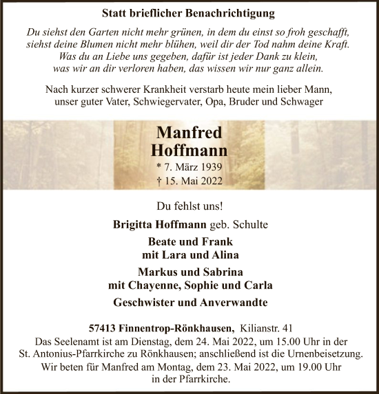 Traueranzeigen | Trauer.de