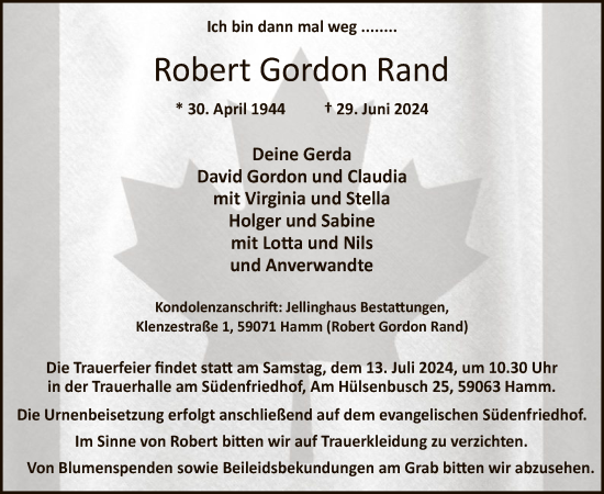 Traueranzeigen der letzten 14 Tage | Trauer.de